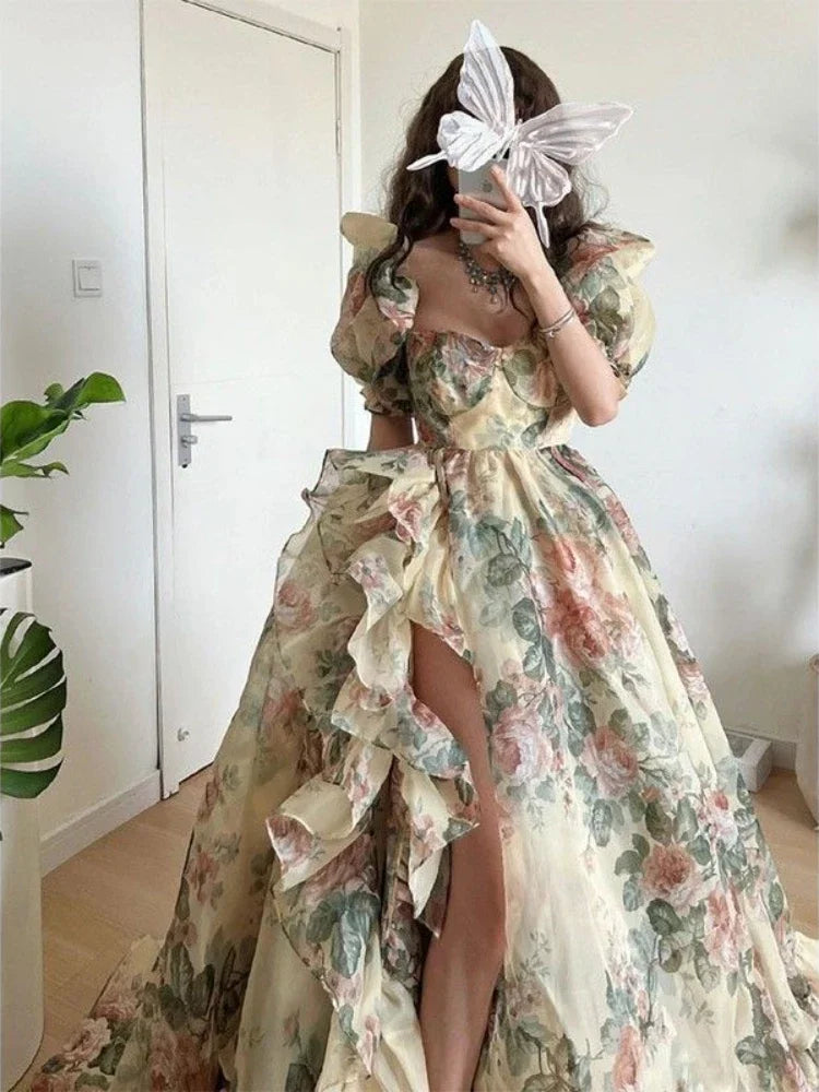Fork Chiffon Dress – myhouseoffashion.com